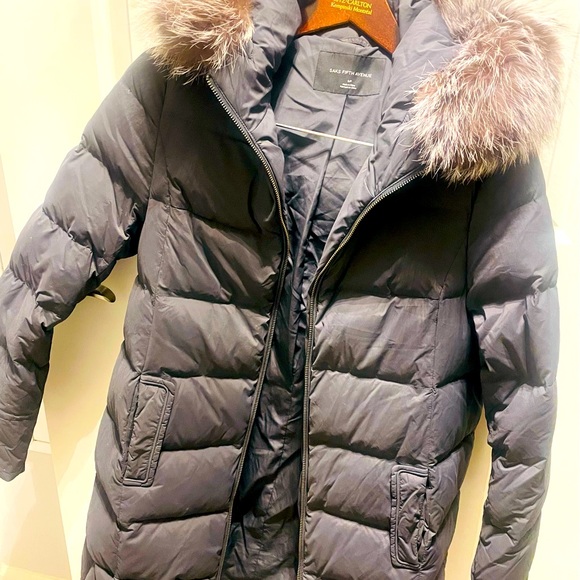 Saks Fifth Avenue | Jackets & Coats | Saks Fifth Ave Grey Down Coat ...